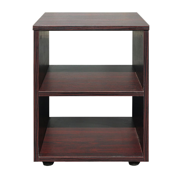 Bed Side Pedestal Table with Shelf | Mahogany – BuildSaver