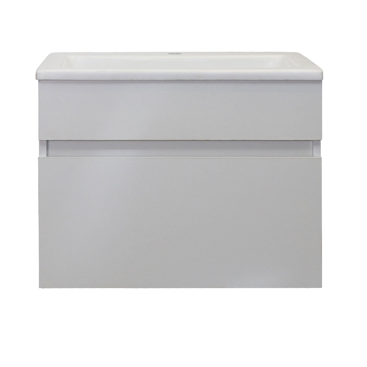 Valore Floating Vanity with Polymarble Resin Basin | Matt White ...